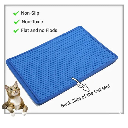 Anti-Splash EVA Double-Layer Cat Litter Mat – Waterproof, Non-Slip & E ...
